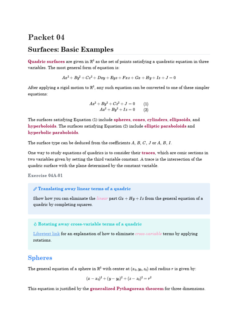 Vector-Calculus - Packet 04 | PDF | Coordinate System | Sphere