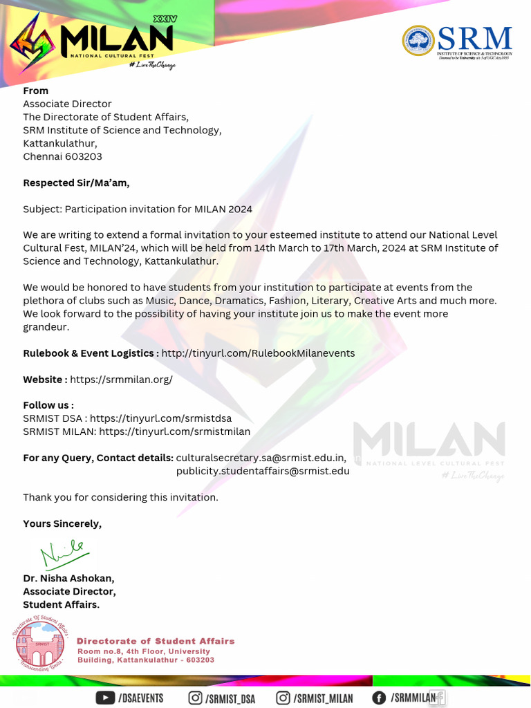 Milan'24 Invitation | PDF