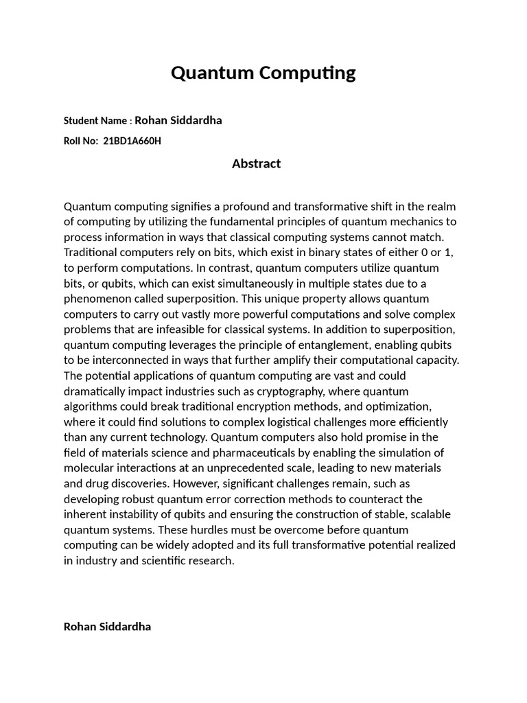 Understanding Quantum Computing Basics | PDF