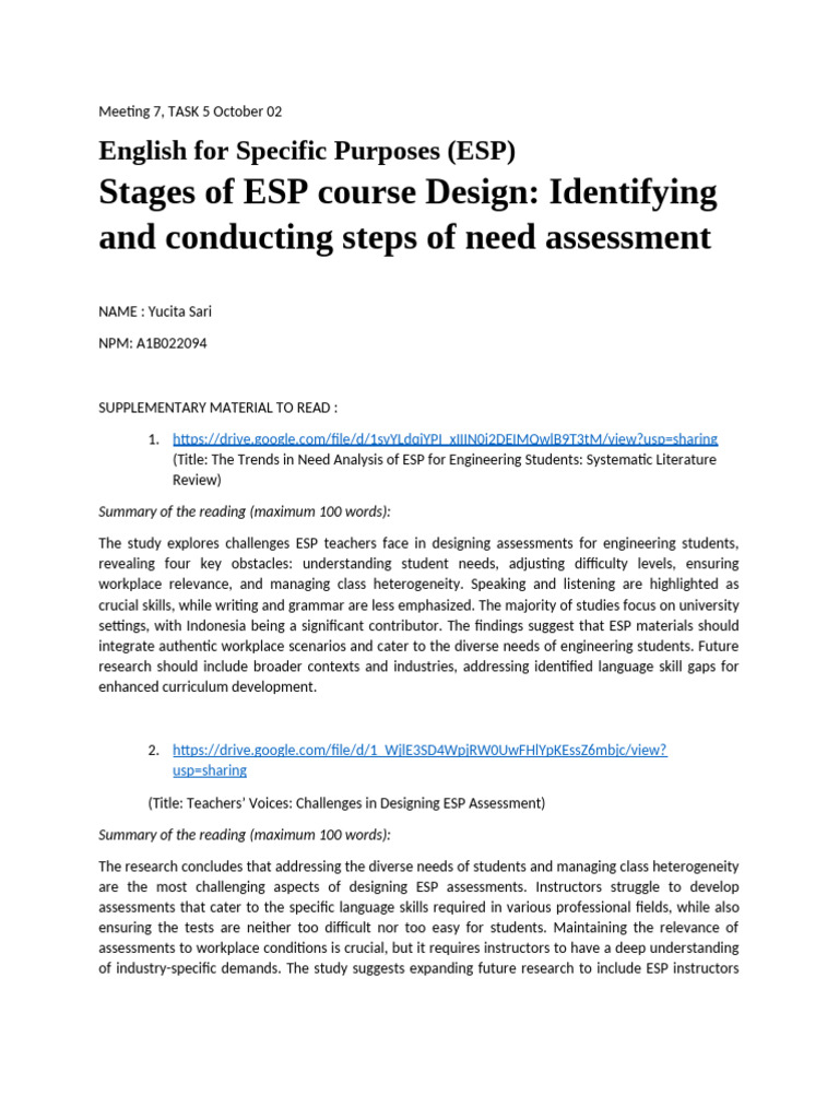 Task 5 C | PDF | Educational Assessment | Learning