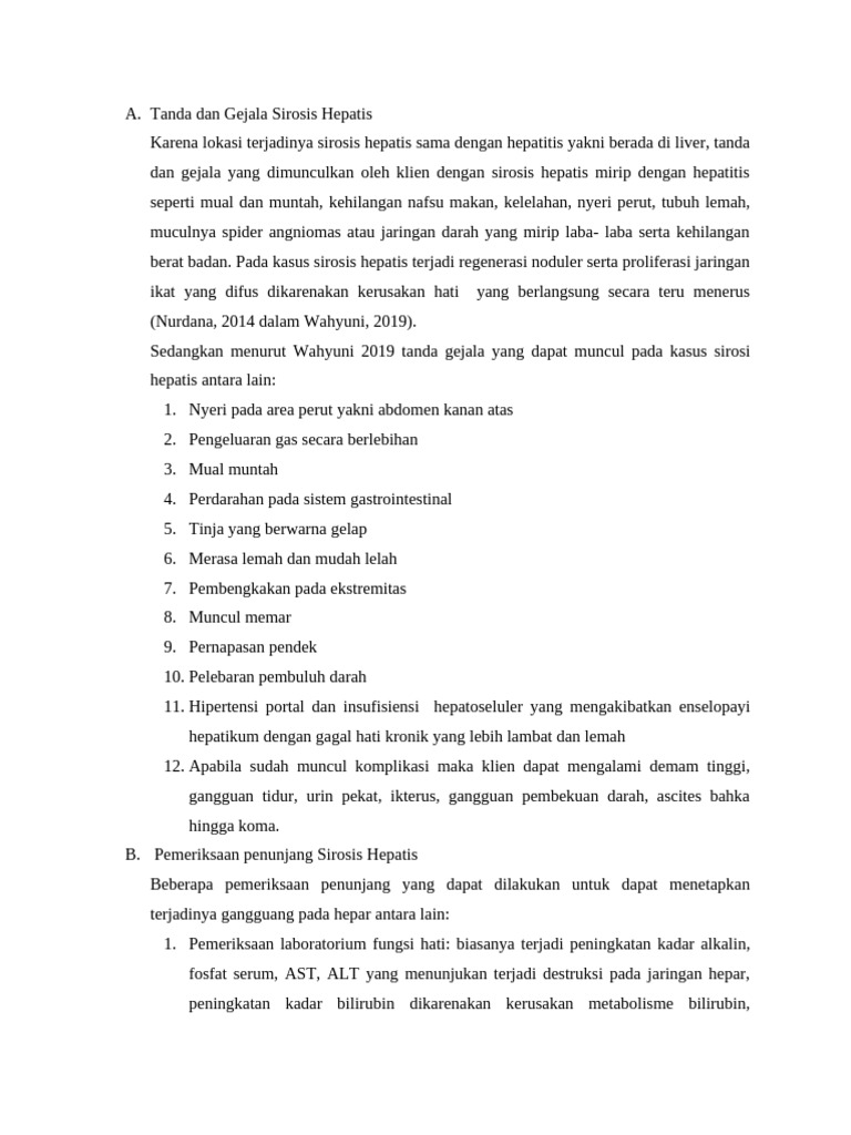 Tanda, Gejala, dan Penatalaksanaan Sirosis Hepatis | PDF | Sains ...