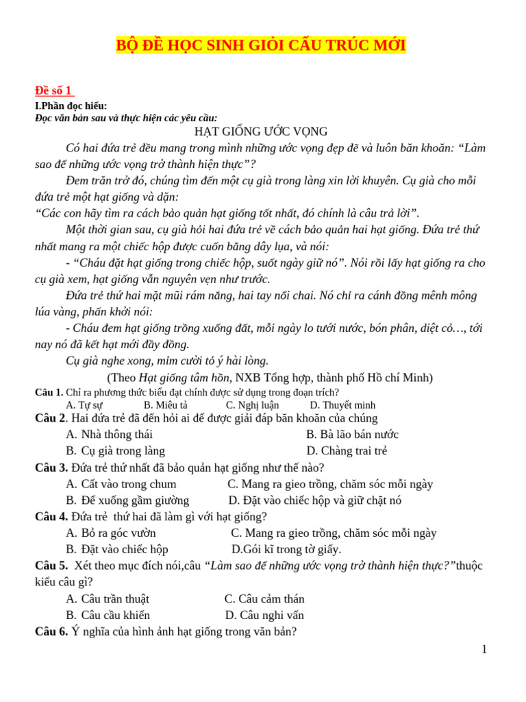 40 Đề HSG 8-2024 | PDF