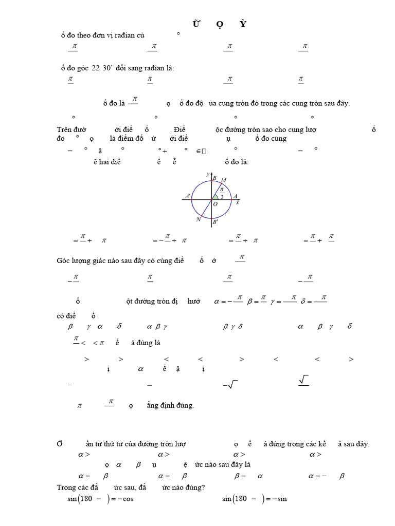 Ôn Thi Gi A HK1 | PDF