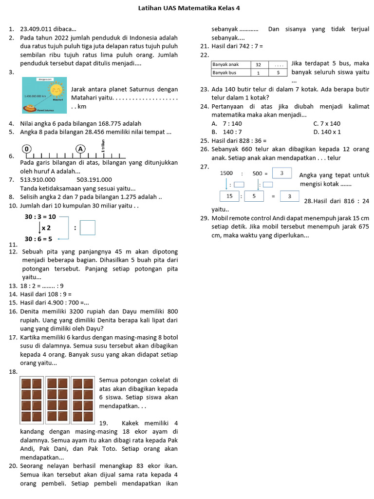UAS SEMESTER 1 MATEMATIKA Binggris | PDF