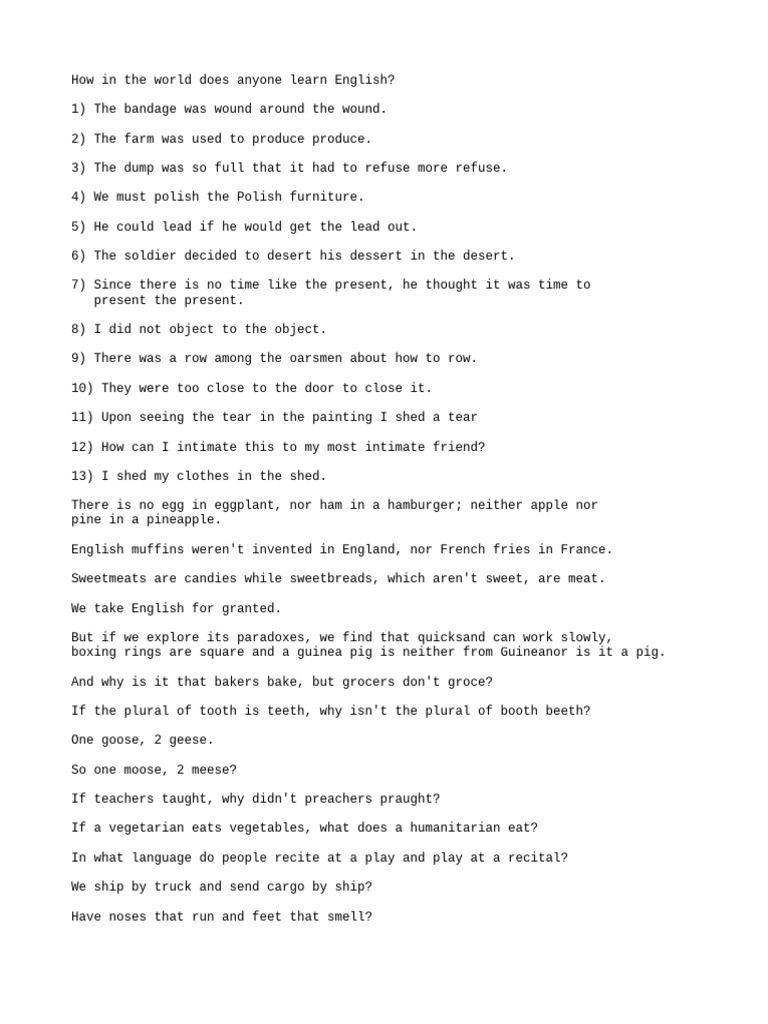 English Is Funny | PDF | Foreign Language Studies | Art