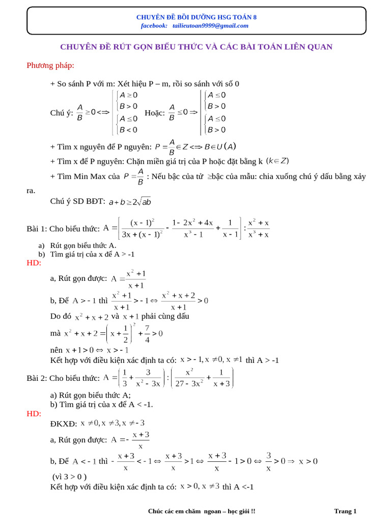 T Gon Bieu Thuc | PDF