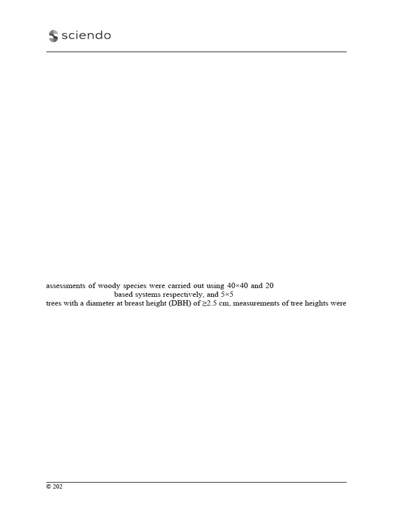 Yoseph F., Solomon E., and Samuel F., Woody Species Composition ...