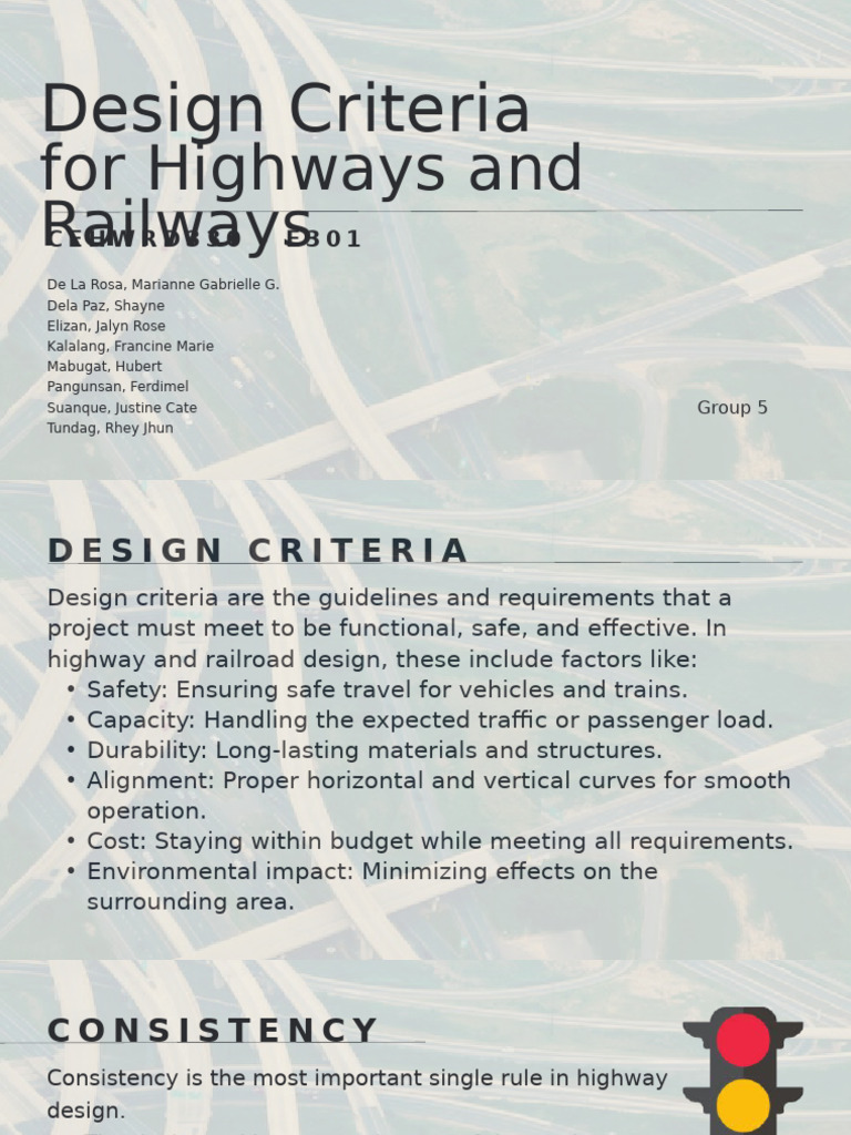 Highway and Railway Design Criteria | PDF | Lane | Road
