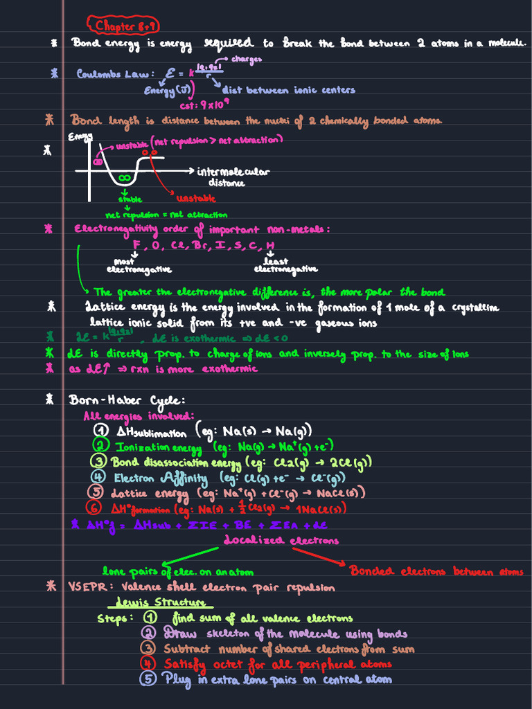 Chemistry CH8 CH9 Notes | PDF