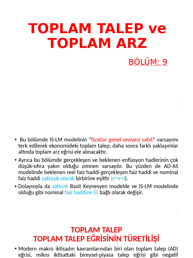 2.3. Toplam Talep Ve Toplam Arz | PDF