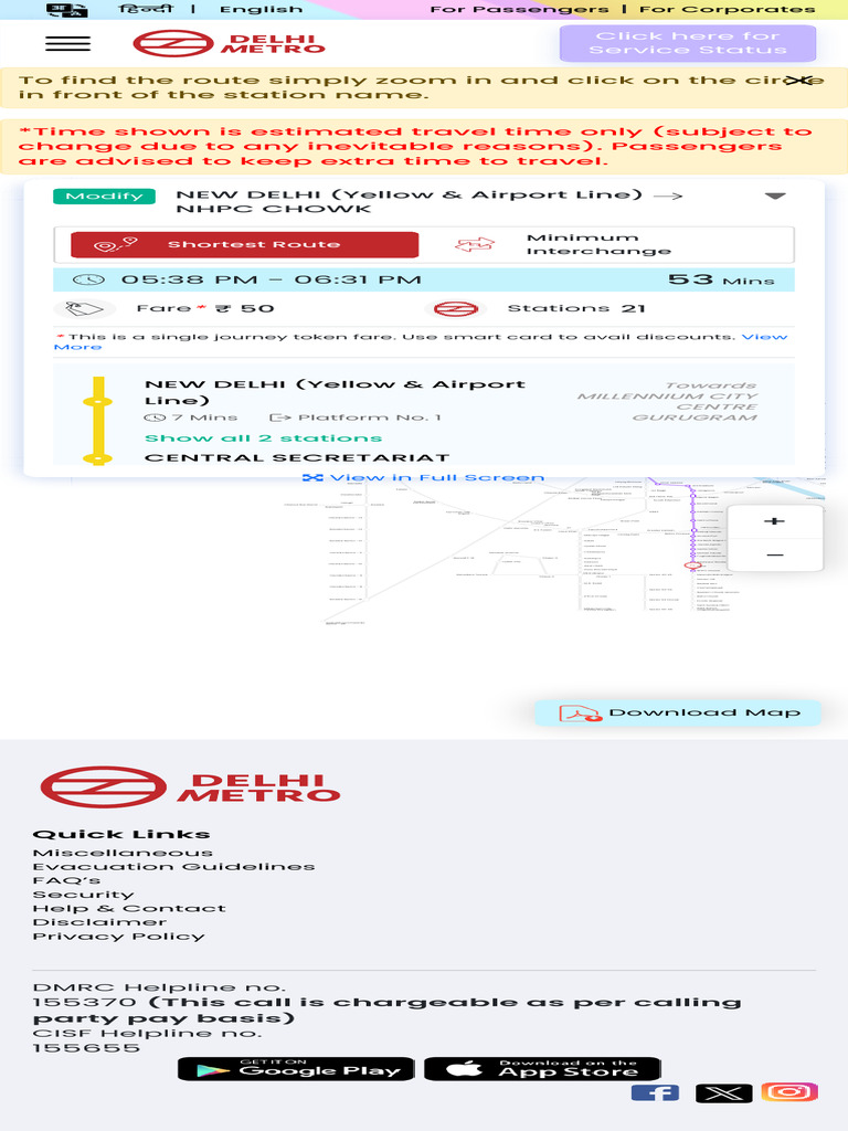 Welcome To Delhi Metro Rail Corporation (DMRC) O | PDF | Delhi