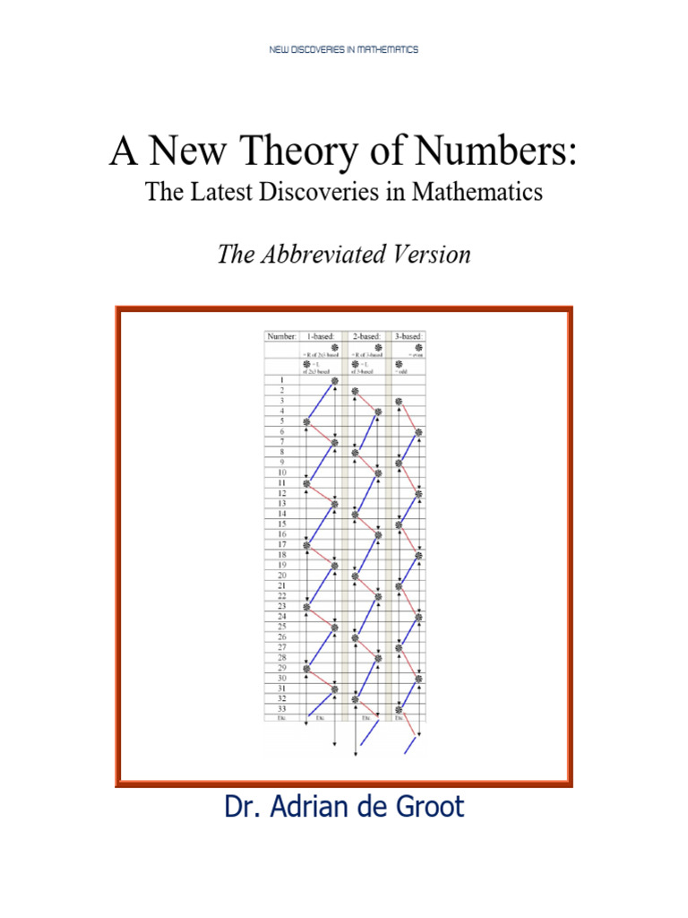 (Adrian de Groot) A New Theory of Numbers The Latest Discoveries in ...