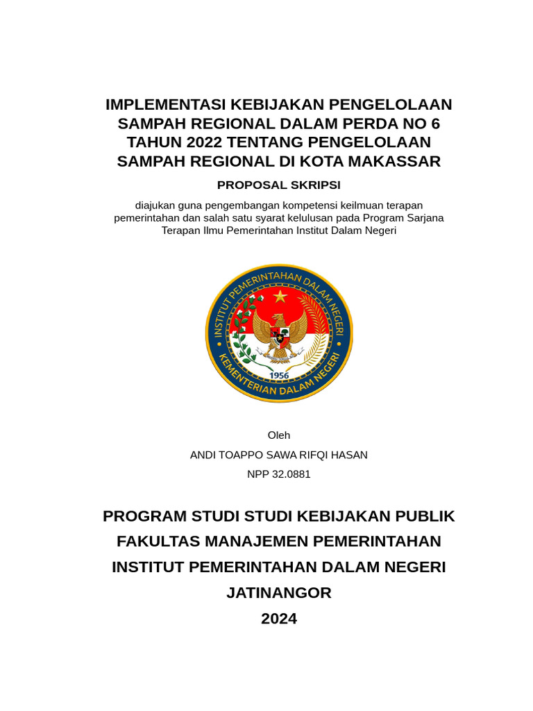 Bagi Implementasi Kebijakan Pengelolaan Sampah Regional Dalam Perda No 6 Tahun 2022 Tentang ...