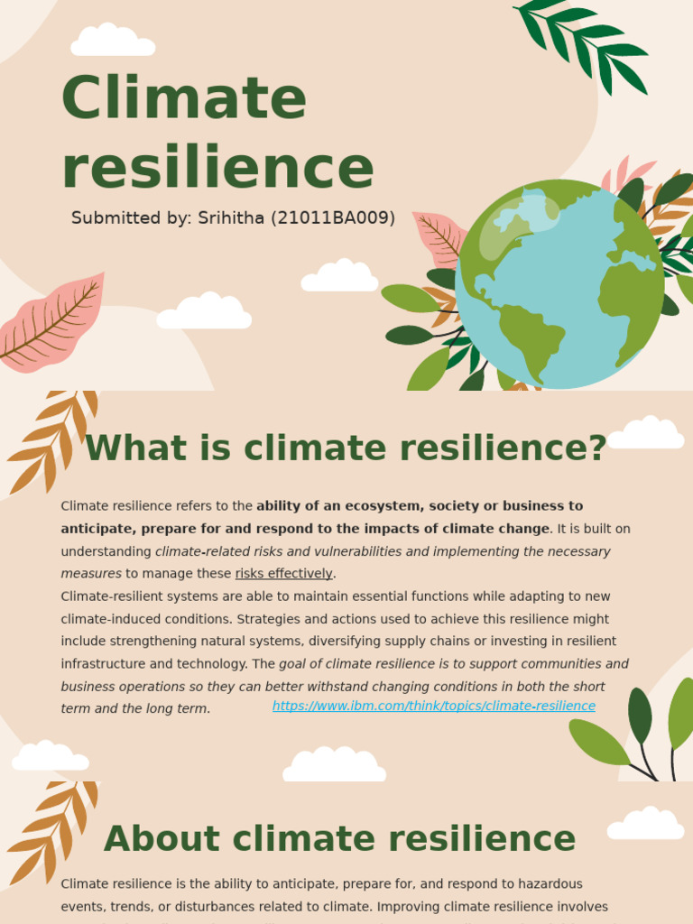 Understanding Climate Resilience Strategies | PDF | Climate Resilience ...