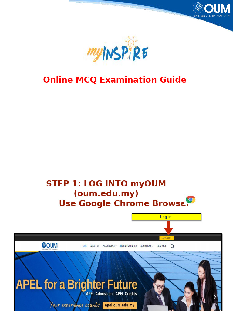 Online MCQ Exam Process Guide | PDF | Multiple Choice | Software