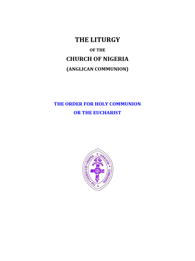 English Liturgy of The Church of Nigeria (Anglican Communion) | PDF | Eucharist | God The Father