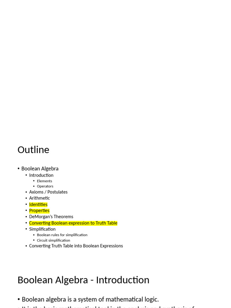 DLD BooleanAlgebra | PDF | Boolean Algebra | Teaching Mathematics