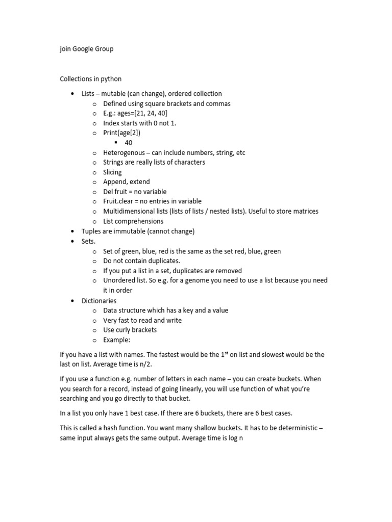 Python Collections | PDF