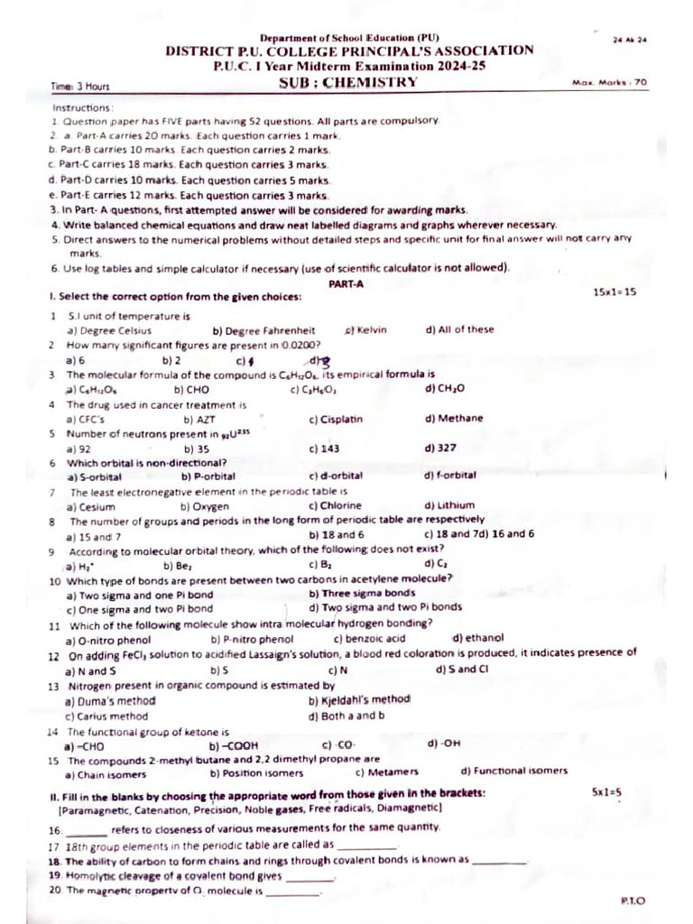 Chem pu1 Koppala | PDF
