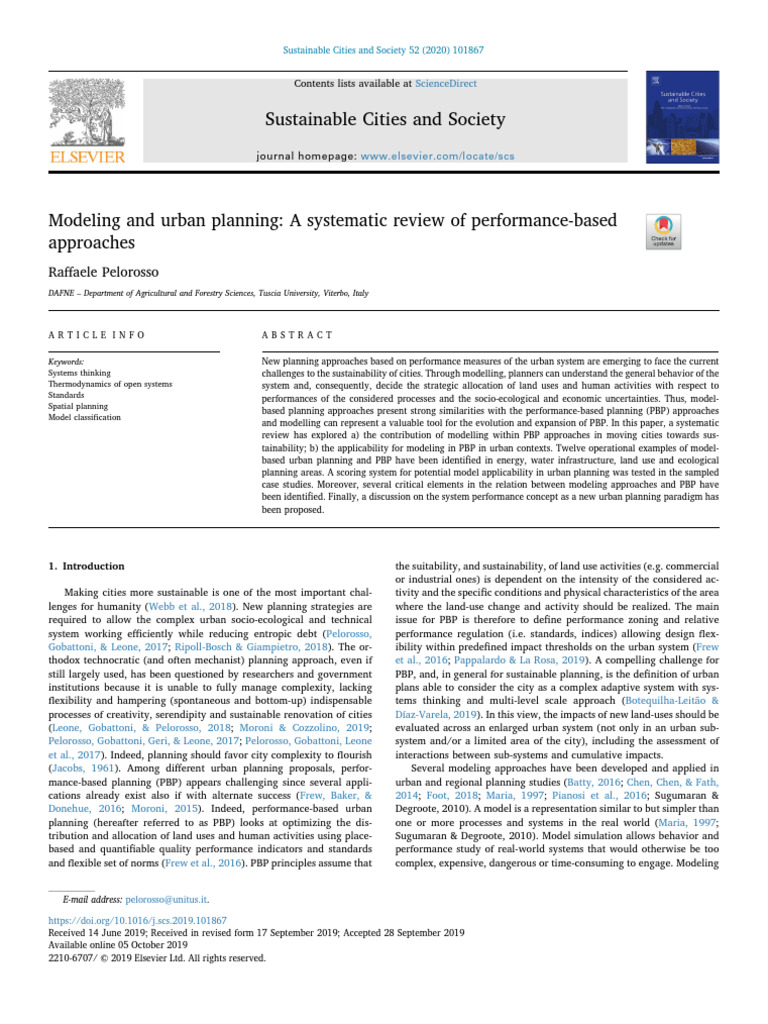 A systematic review of performance-based | PDF | System | Urban Planning