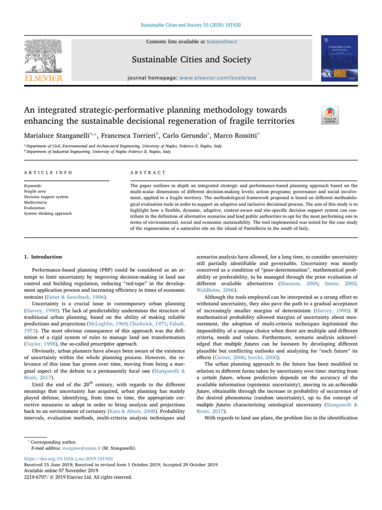 An Integrated Strategic-Performative Planning Methodology | PDF ...