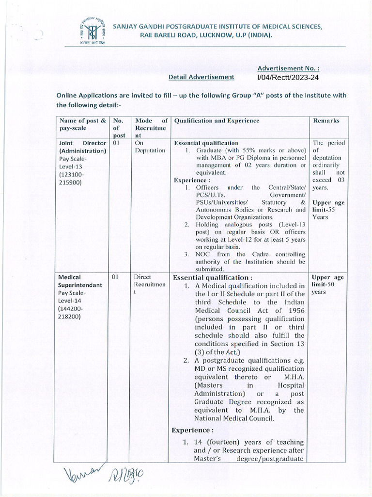 Advt For JDA & MS - 230623 | PDF
