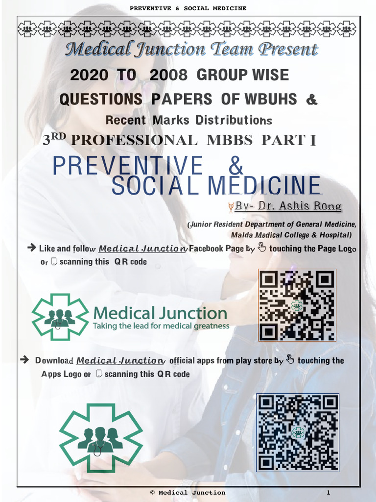 PSM 2020 2008 Regular Question Papers WBUHS © Medical Junction | PDF ...
