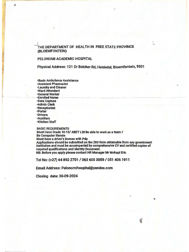 Pel. A.Hospital | PDF