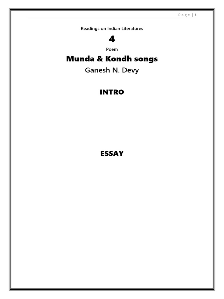 Munda N Kondh Songs COMPLETE NOTES | PDF | South Asia
