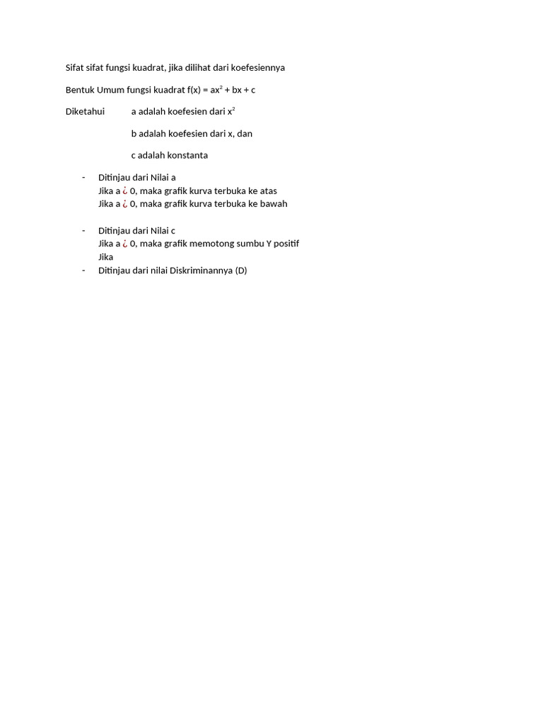 G9-Sifat ABC Fungsi Kuadrat | PDF