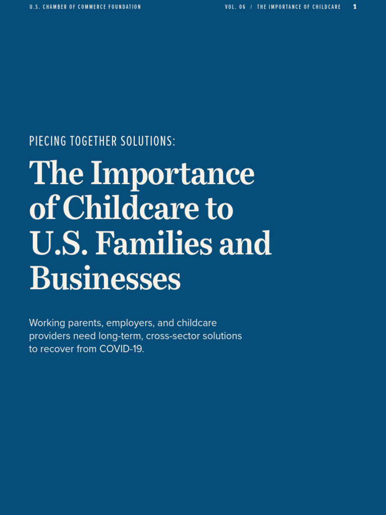 Importance of Child Care To US Families and Businesses | PDF | Child ...