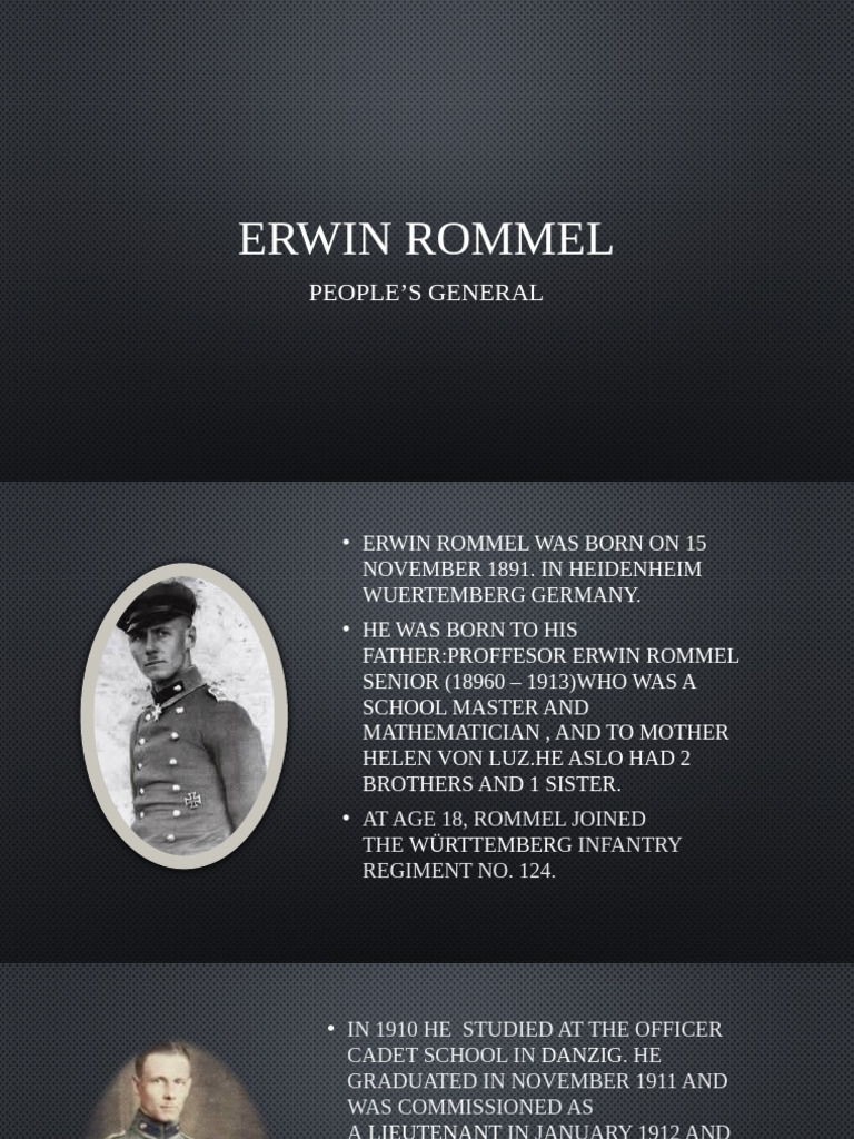 Erwin Rommel General | PDF | Erwin Rommel | Military Operations