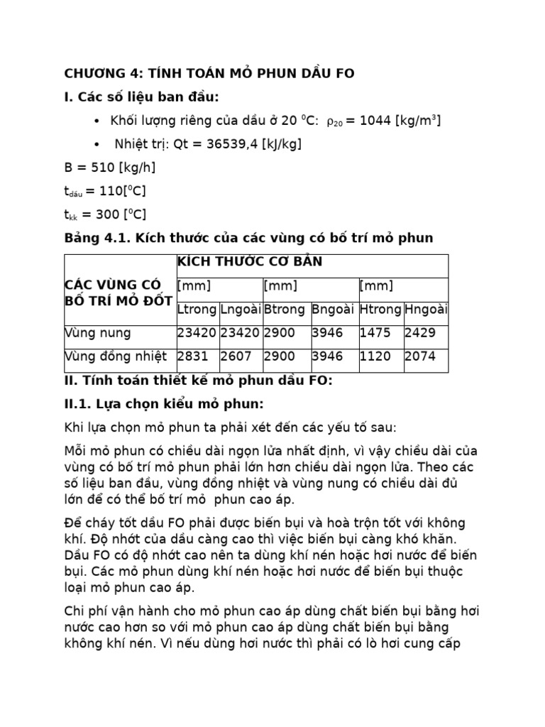 CHƯƠNG 4 đố án lò công nghiệp | PDF