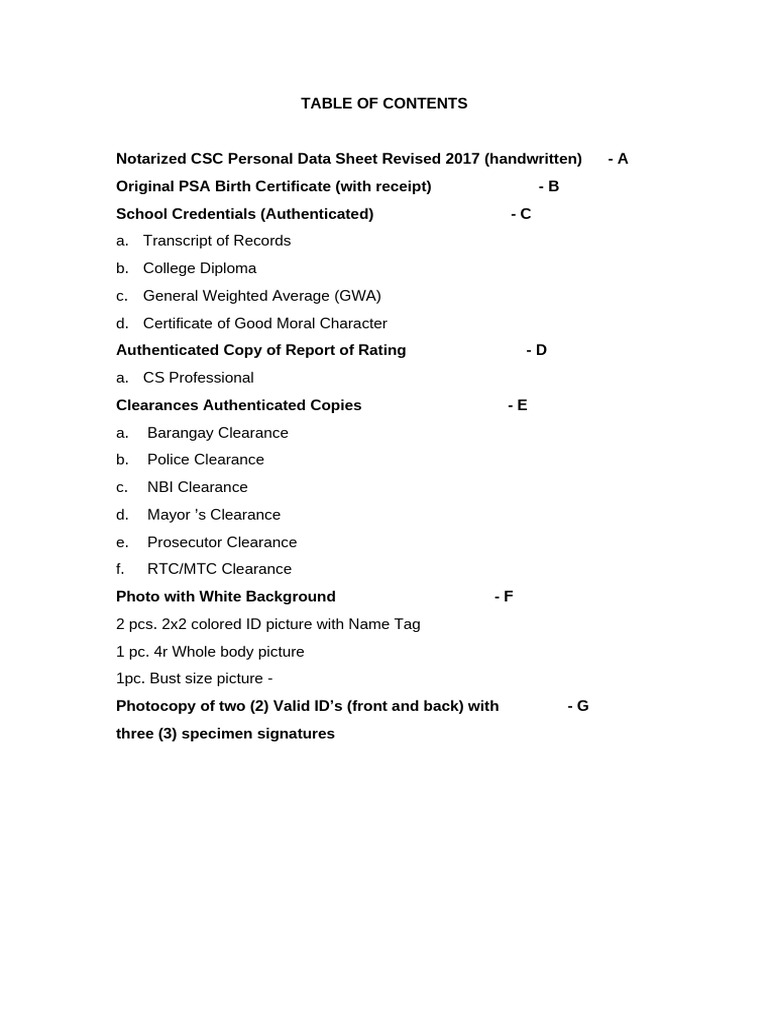 Table of Conten | PDF