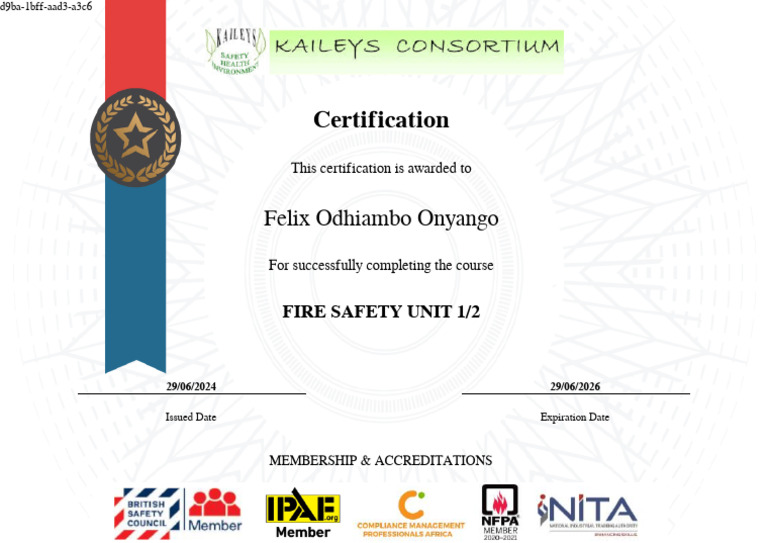 Fire Safety Certification | PDF