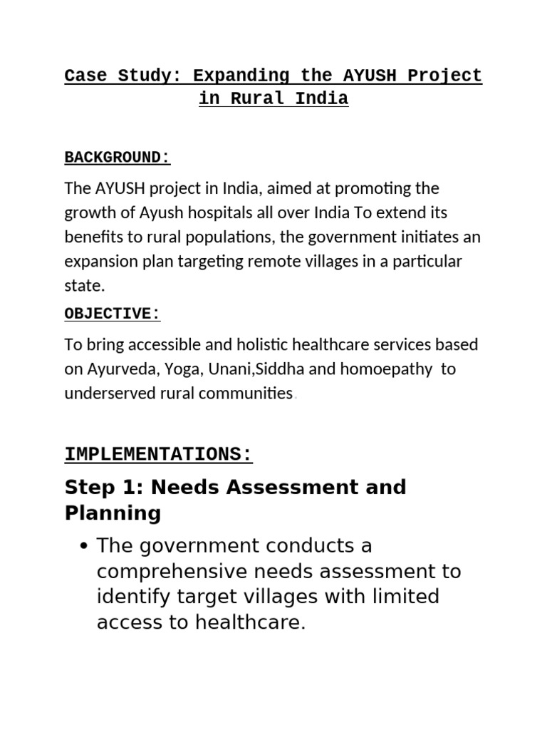 Case Study (3) | PDF | Ayurveda | Health Care