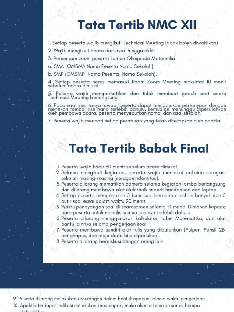 TataTertib NMC XII | PDF