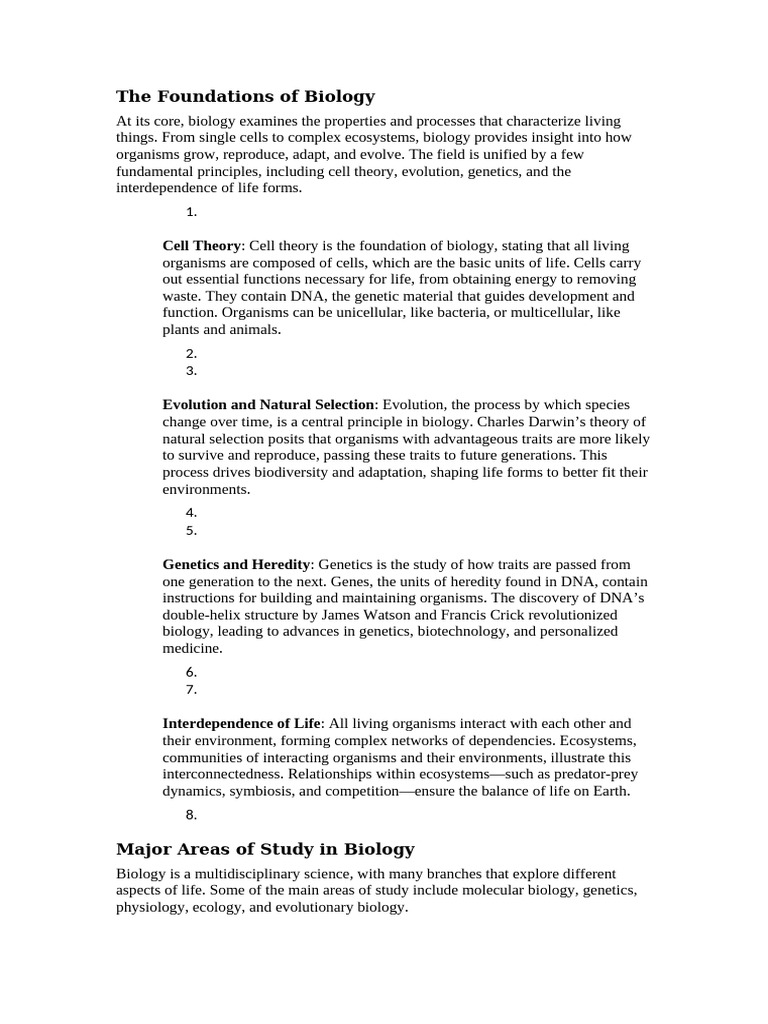 biology | PDF | Evolution | Biology