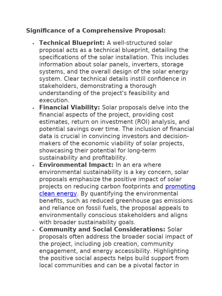 Significance of a Comprehensive Proposal | PDF | Climate Change ...