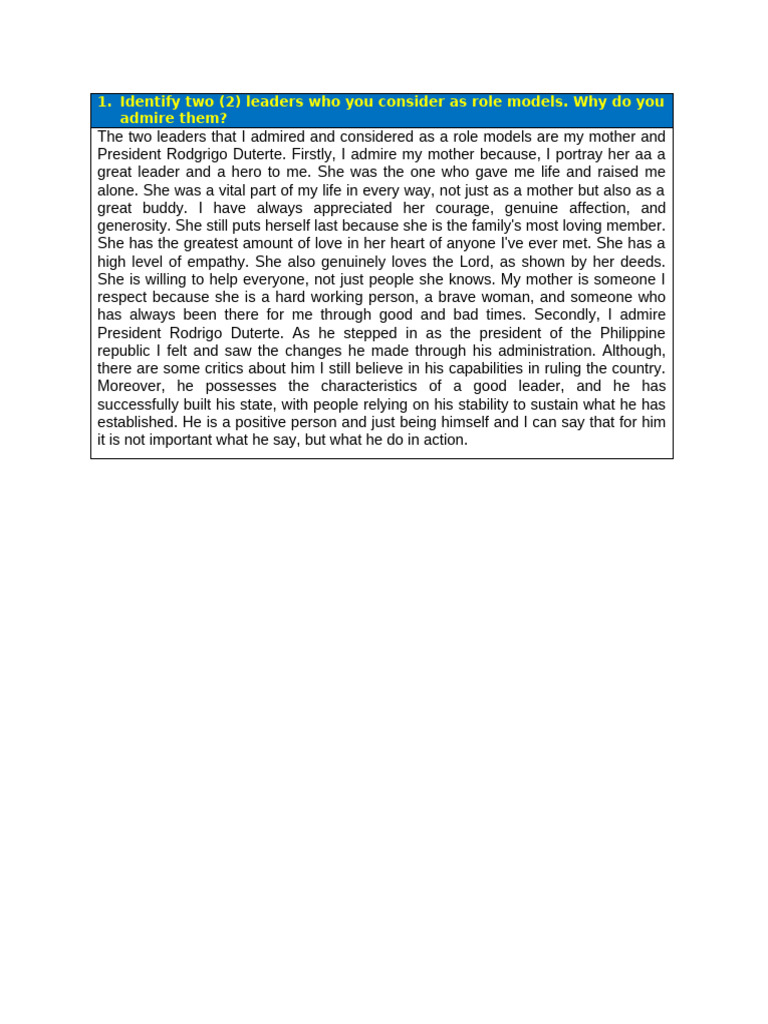 Identify two leaders | PDF