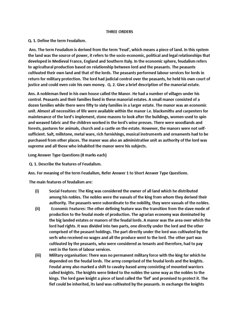 Three Orders^.^ | PDF | Serfdom | Crop Rotation