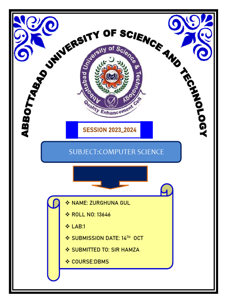 Lab. 1 (13646) Sir Hamza... | PDF | Relational Database | Table (Database)