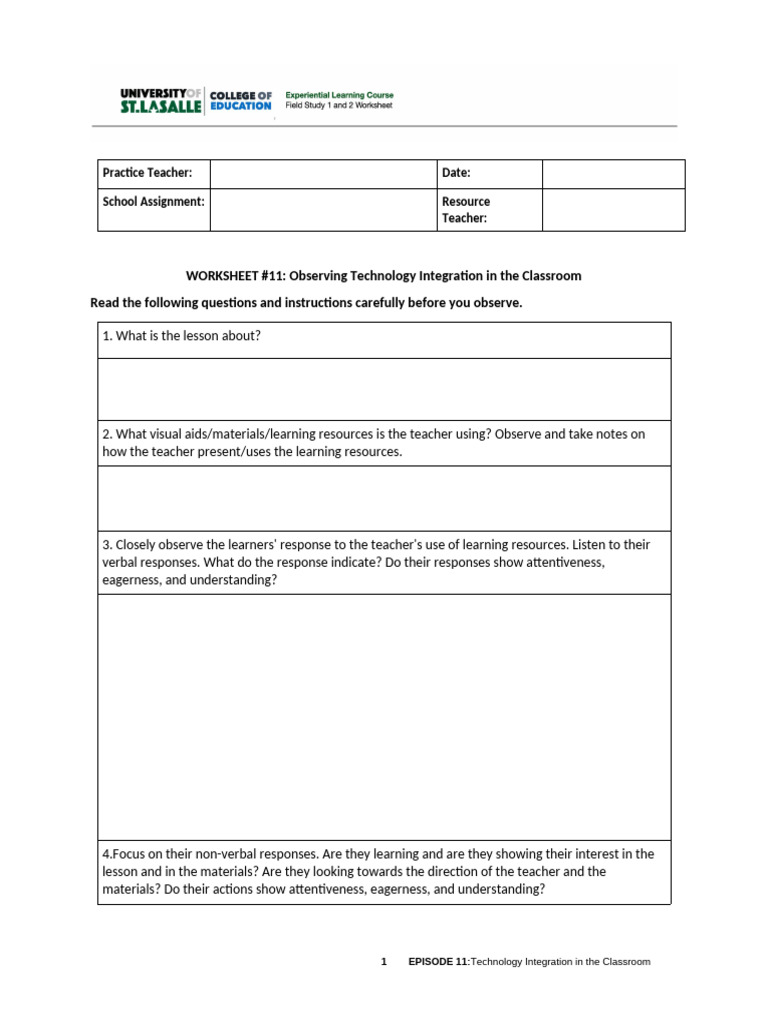 FS1 Worksheet11 | PDF