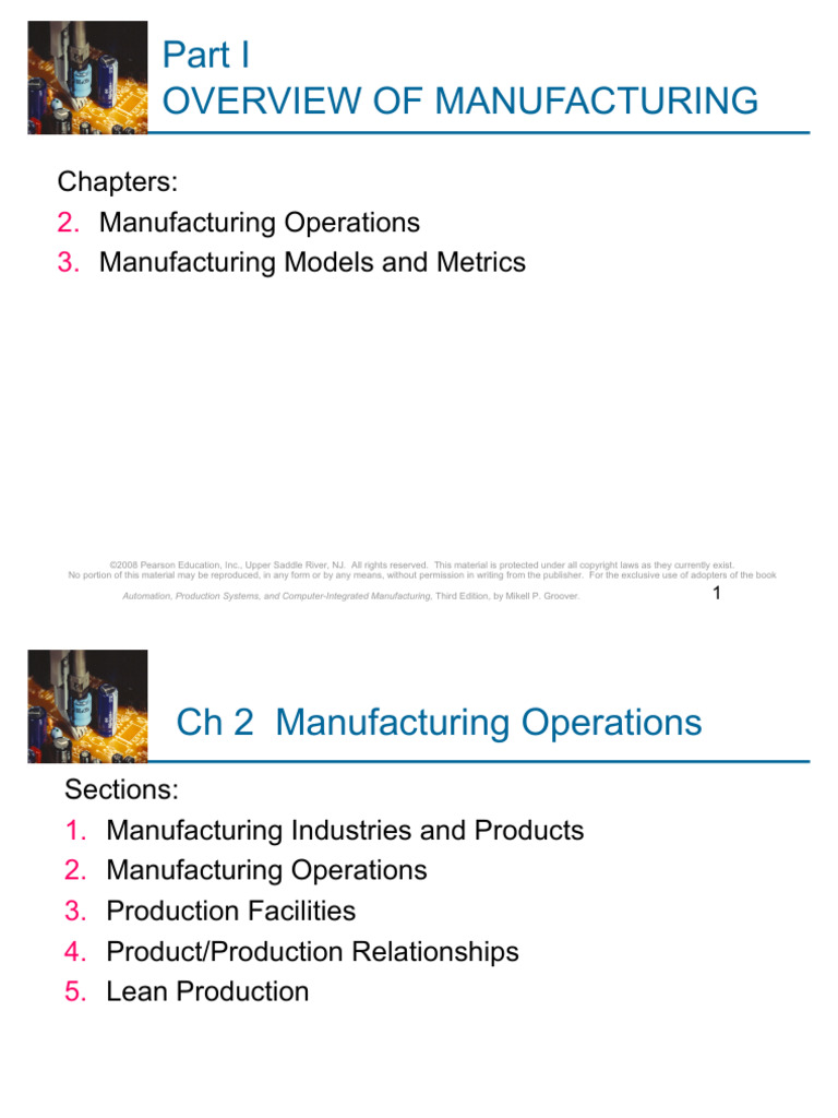 Lecture 1 - Overview of Manufacturing | PDF | Screw | Outsourcing