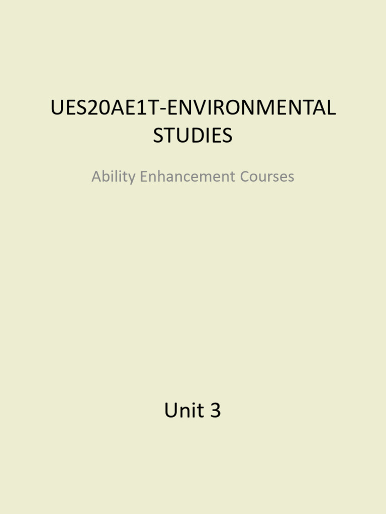 EVS Module 3 and 4 | PDF | Water Pollution | Biodiversity