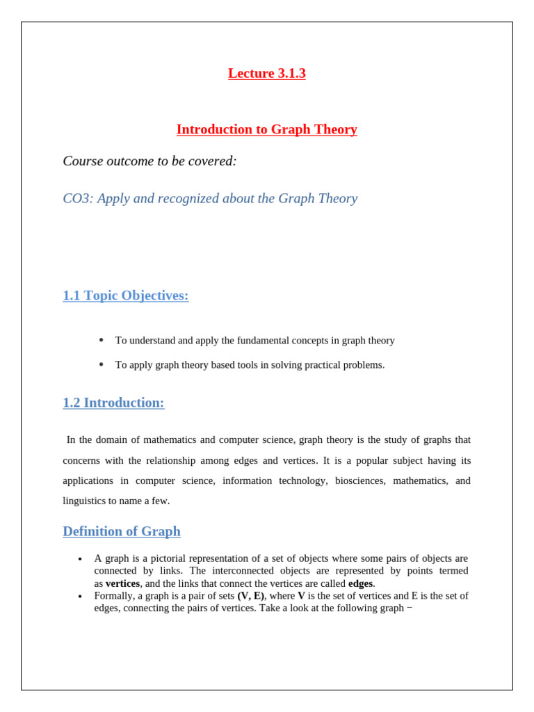 Introduction To Graph Theory | PDF | Vertex (Graph Theory) | Visual Cortex