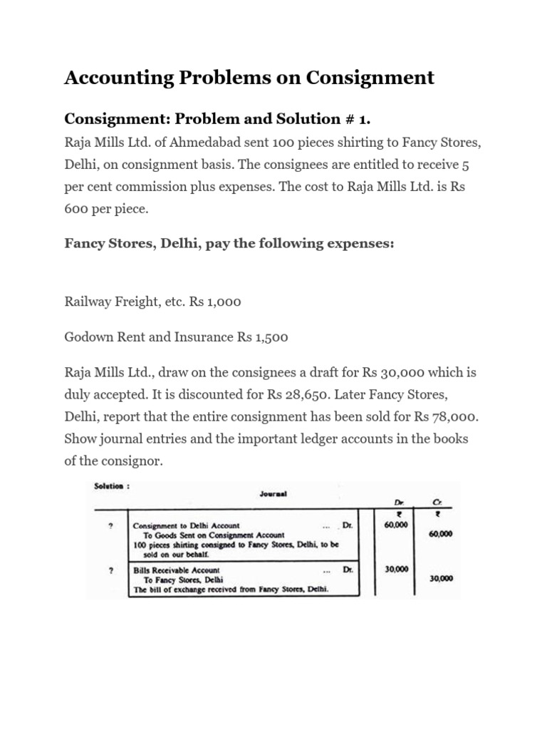 Consignment Accounting Guide | PDF | Debits And Credits | Expense