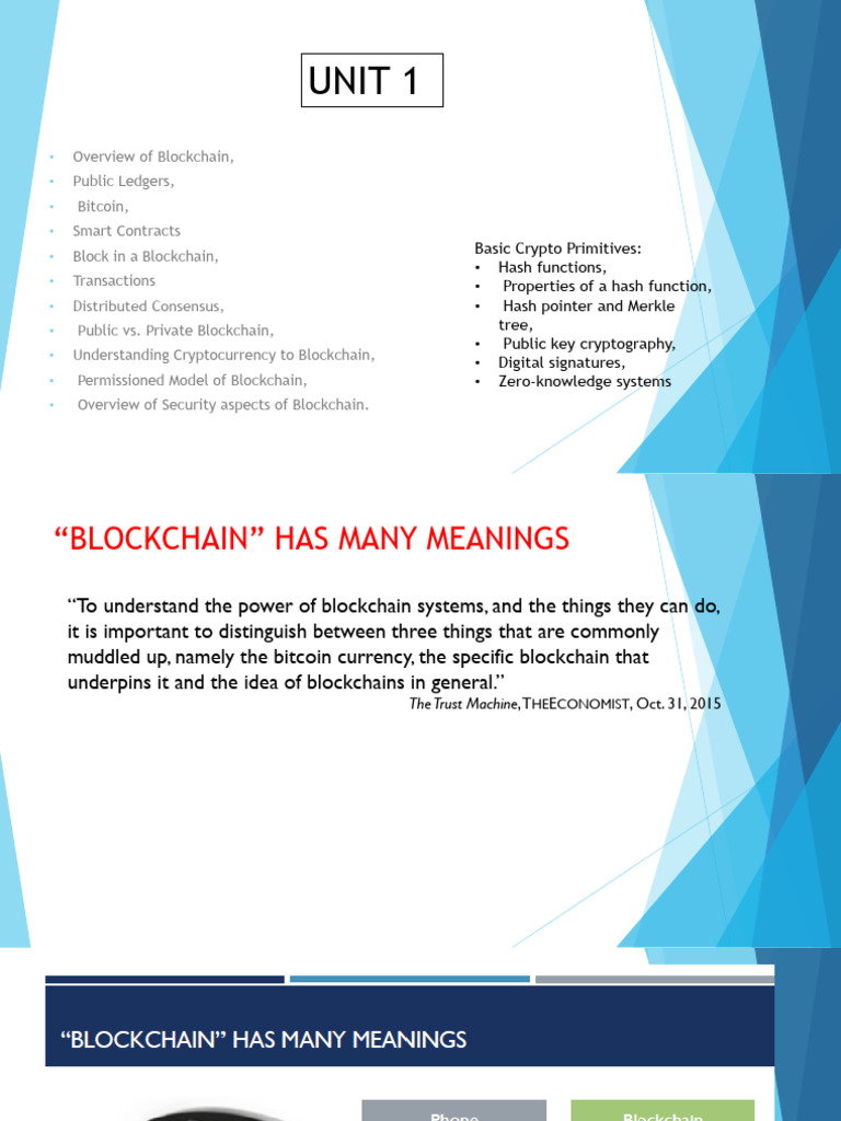 BT__unit 1 | PDF | Cryptocurrency | Public Key Cryptography