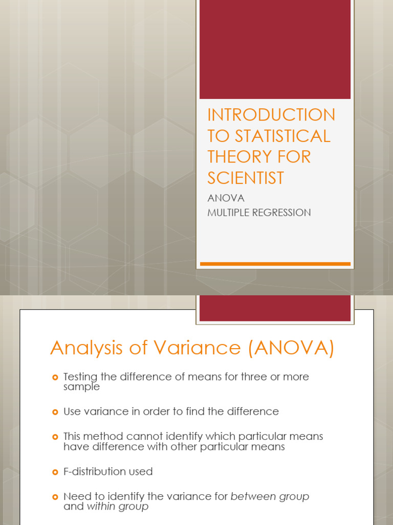 Anova & Multiple Regression | PDF | F Test | Variance