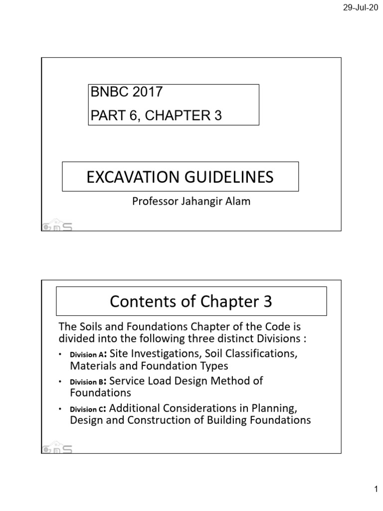 5 BNBC Guidelines On Excavation | PDF | Deep Foundation | Foundation ...